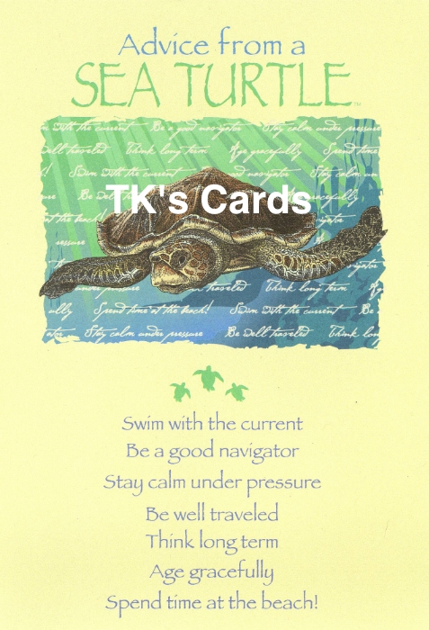 Your True Nature "Advice Sea Turtle" Blank Card #60289 - TK's Cards