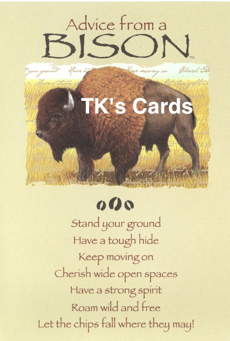 Your True Nature "Advice Bison" Blank Card #60294 - TK's Cards