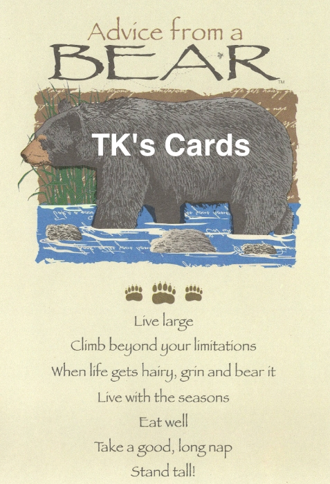 Your True Nature "Advice Bear" Blank Card #60298 - TK's Cards