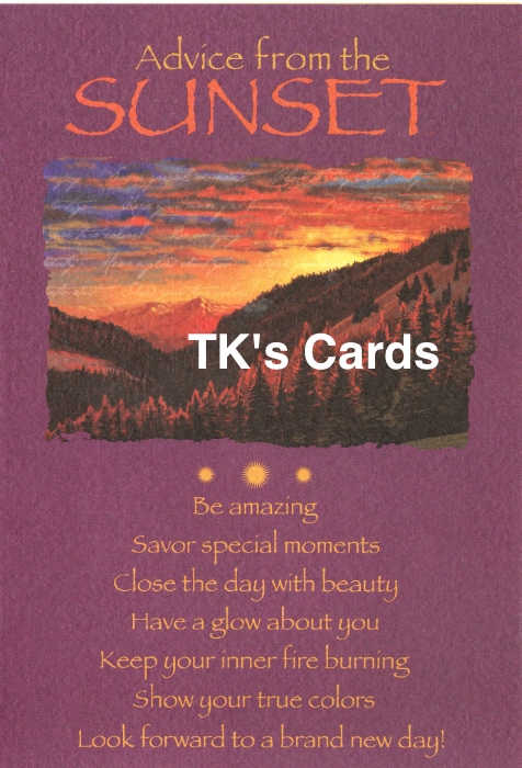 Your True Nature "Advice Sunset" Encouragement Card #60407 - TK's Cards