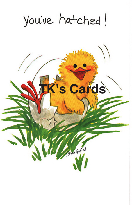 Suzy's Zoo "Hatched Baby Chick" Baby Vintage Card #BC6126 - TK's Cards