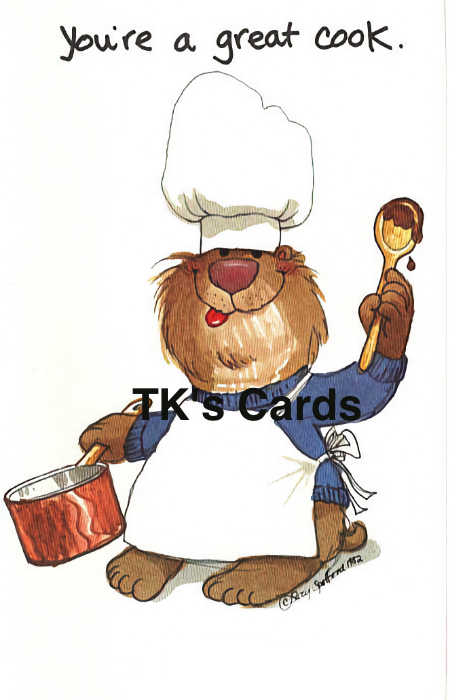 Suzy's Zoo "Marmot Chef" Thank You Vintage Card #TY6237 - TK's Cards